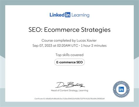 Lucas Xavier On Linkedin Certificate Of Completion