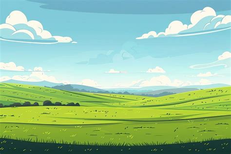 Grass Plain Illustration Landscape Outdoors Free Vector Illustration