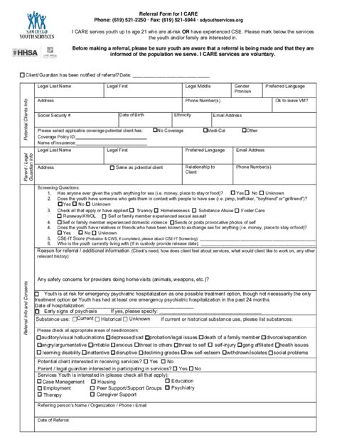 Fillable Online Icare Referral Form Fill Final 1 Fax Email Print