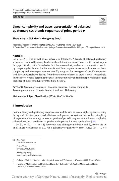 linear complexity and trace representation of balanced quaternary cyclotomic sequences of prime