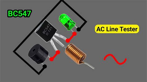 Non Contact Ac Voltage Tester Using Bc547 Ac Line Detector Circuit