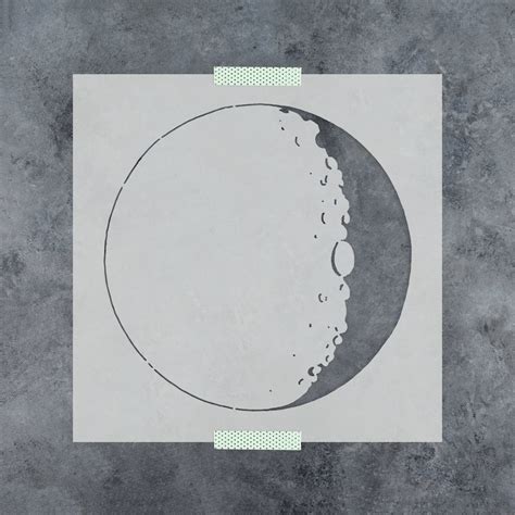 Full Moon Stencil Etsy