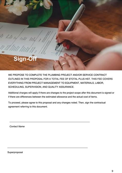 Plumbing Proposal Template Free Commercial Plumbing Proposal Template