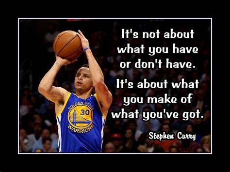 Steph Curry Inspirational Basketball What You Got Quote Poster Print