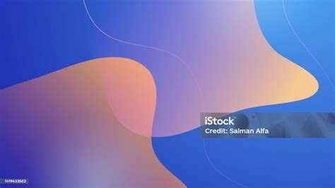 분홍색과 주황색 노란색의 네온 그라디언트가있는 추상 파란색 배경 벡터 일러스트 레이 션 0명에 대한 스톡 벡터 아트 및 기타