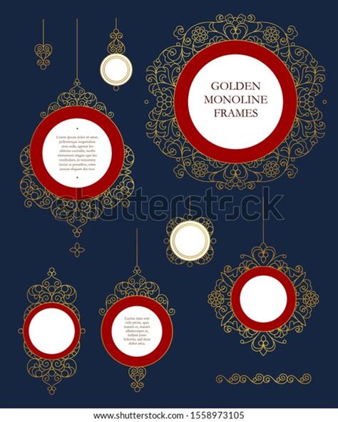 Vector Set Round Frames Borders Design Stock Vector Royalty Free 1558973105 Shutterstock