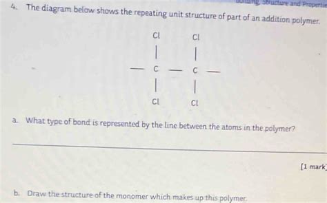 Solved Bönding Structure And Propertie 4 The Diagram Below Shows The