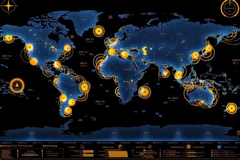 World Map With Circular Particles Background Premium Ai Generated Image