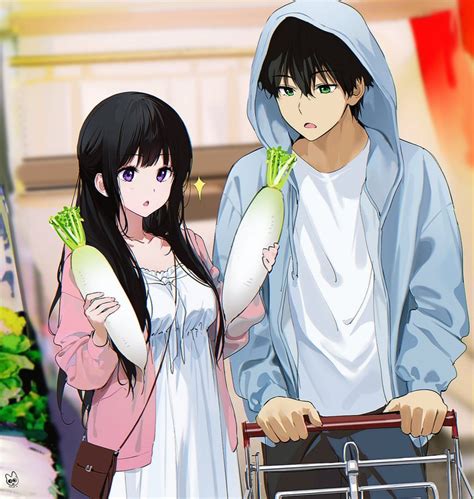 Chitanda Eru And Oreki Houtarou Hyouka Drawn By Mery Yangmalgage Danbooru