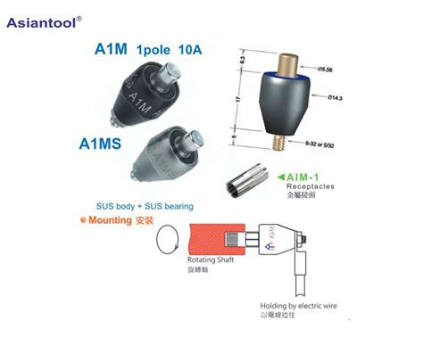 Buy Asiantool Electrical Rotating Connector Model A1m Technomart Online Shop Industrial