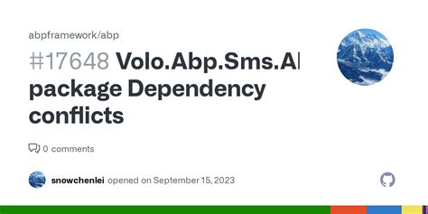volo abp sms aliyun package dependency conflicts · issue 17648