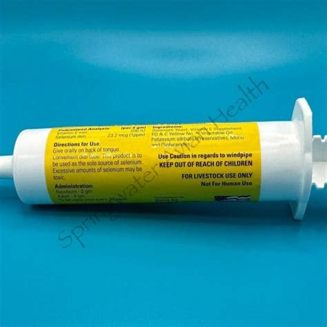 Selenium And Vitamin E Gel 80ml Springwater Avian Health