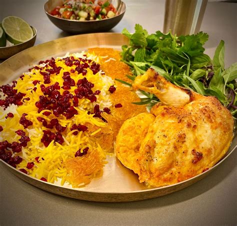 Zereshk Polo Ba Morgh Barberry Rice And Saffron Chicken