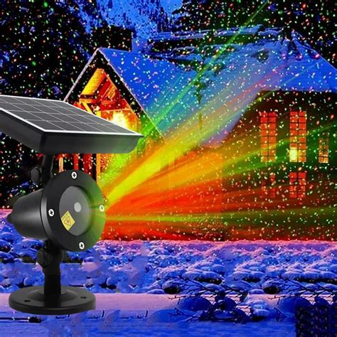 Solar Powered Outdoor Laser Projector Laser Lights Outdoor Waterproof