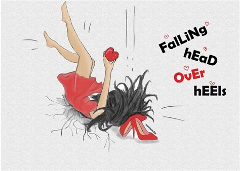 Illustration Falling Head Over Heels Head Over Heels Cartoon