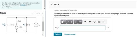 solved use the node voltage method to find the phasor