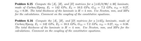 Solved Problem Compute The A B And D Matrices Chegg Com