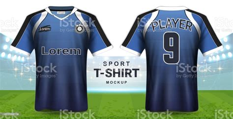 축구 유니폼과 운동복 티셔츠 이랑 템플릿 현실적인 그래픽 디자인 전면 및 축구 키트 유니폼 로고 아트 워크 텍스트 이미지를 적용 하려면 쉬운 가능성에 대 한 다시 보기