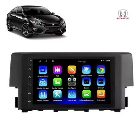 Central Multimídia Android Honda Civic G10 2017 2018 2019 Parcelamento Sem Juros