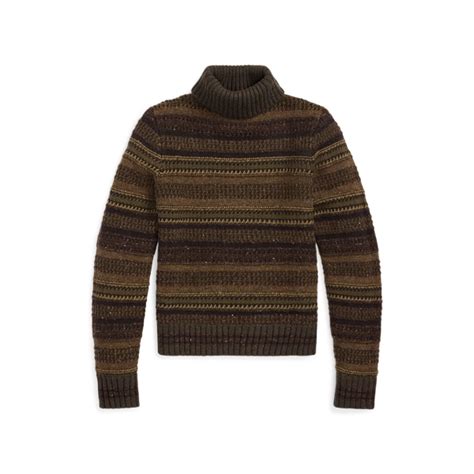 Striped Wool Roll Neck Jumper Ralph Lauren® Australia