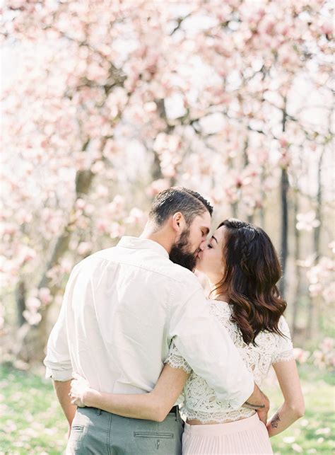 Pretty Spring Engagement Session Chic Stylish Weddings
