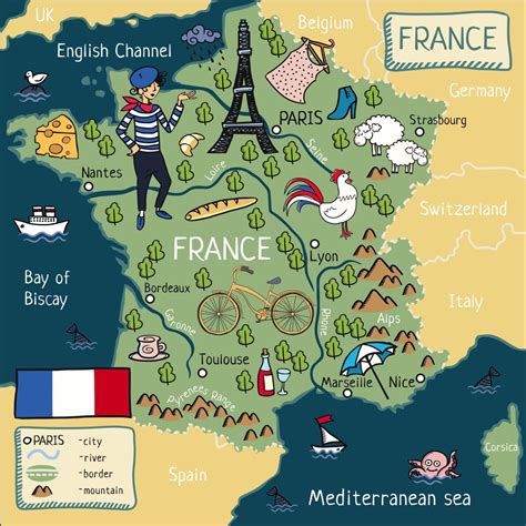 11 Best Places To Visit In France On A Road Trip France Map Road