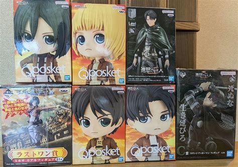 進撃の巨人 1番くじ フィギュア 6点 エレン ミカサ アルミン リヴァイ By メルカリ