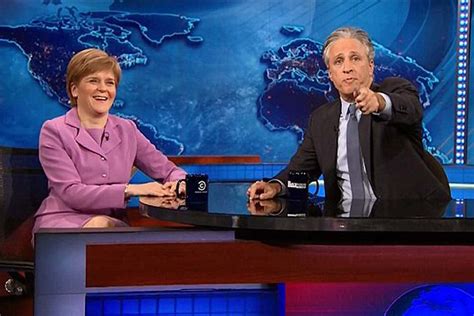 Nicola Sturgeon Cracks Jokes With Jon Stewart On Us Chat Show The Daily