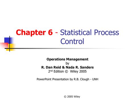 Chapter 6 Statistical Quality Control
