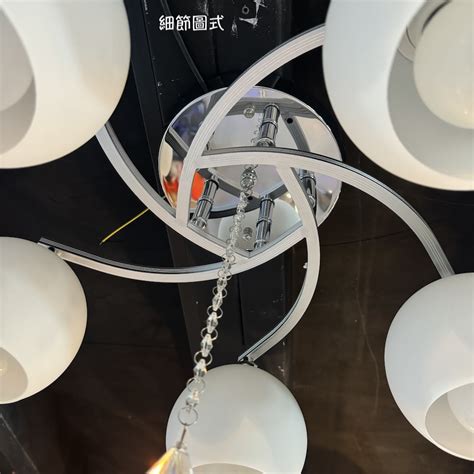 台灣店家快速出貨~4 7坪使用~客廳促銷5燈款式~優雅5燈半吸頂燈不含燈泡含分段鋁體五金玻璃~h1123 5 蝦皮購物