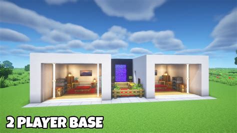 Minecraft 2 Player Modern Base Youtube
