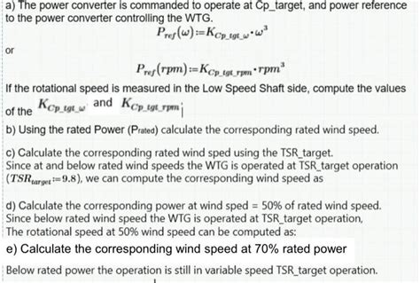 Solved A Variable Speed Wind Turbine Generator Wtg With