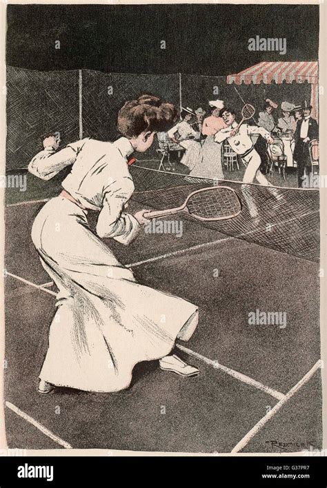 Woman Plays Tennis Stock Photo Alamy