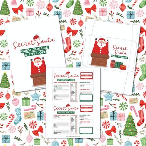 Secret Santa Template Free Printable Free Printable