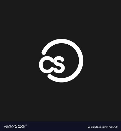 Initials Cs Logo Monogram With Simple Circles Vector Image