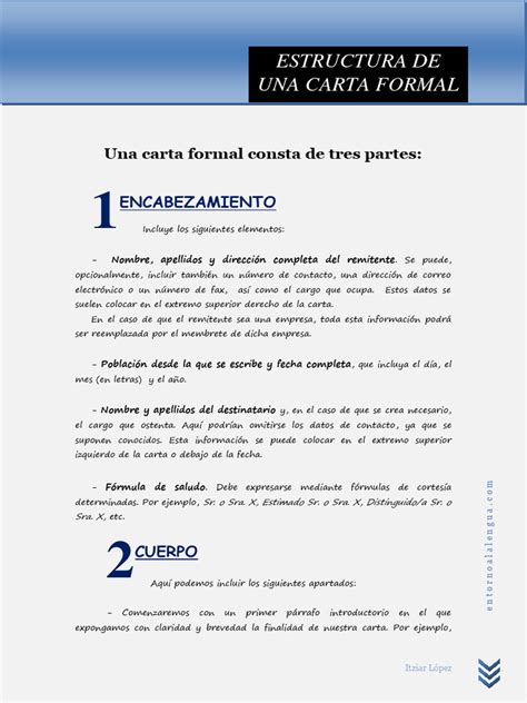 Estructura De Una Carta Formal Pdf