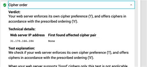 Cipher Order Is Ok When Its Nok · Issue 753 · Internetstandardsinternetnl · Github
