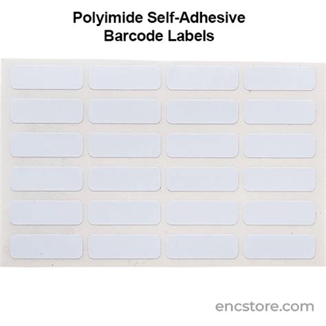 Polyimide Self Adhesive Barcode Labels 19mm X 6mm