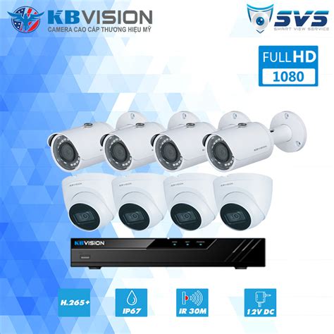Trọn Bộ 8 Camera Ip Kbvision 2 0mp