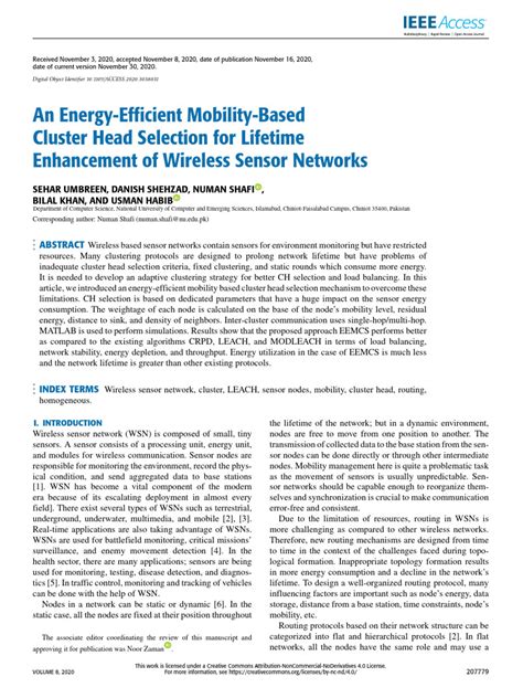an energy efficient mobility based cluster head selection for lifetime