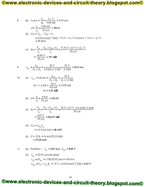 ELECTRONIC Devices AND Circuit Theory Solution Chapter 4 Solution Of Numericals Electronics