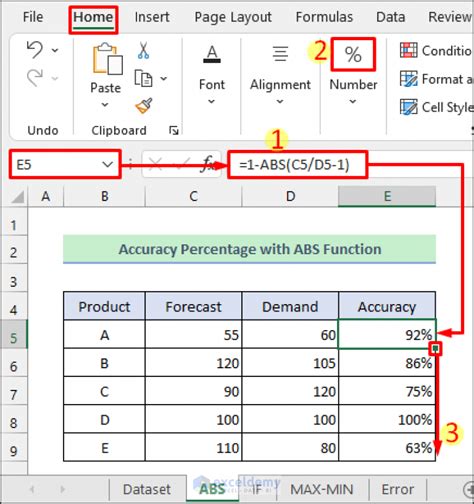 How To Calculate Accuracy Percentage In Excel 3 Methods Exceldemy