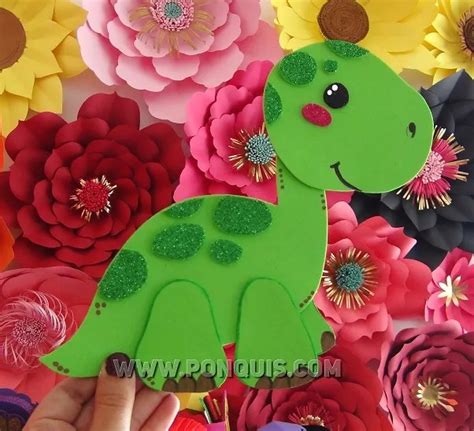 Moldes Para Realizar Topper O Aplique Decorativo De Dinosaurio Cuello
