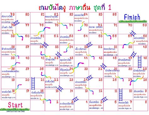 ใบงานภาษาไทย แบ่งปันเกมบันไดงูค่ะ ️ ️