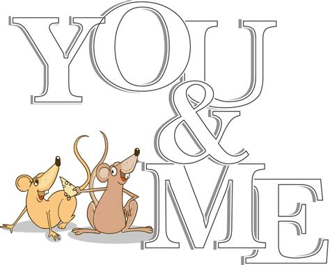 Creativo Texto Usted Y Yo Con Rata Pareja 27617172 Vector En Vecteezy