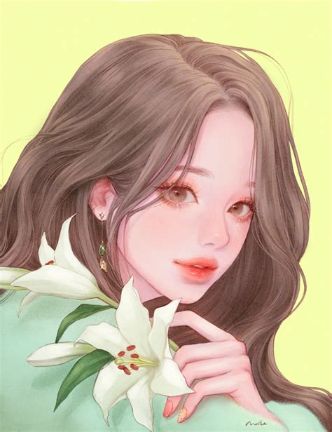 마리 작가 아트머그 소장용 자캐 선물용 커미션 일러스트 자캐 커미션 선물 반실사 웹소설 팬아트 디테일 소녀 여캐 남캐 Anime