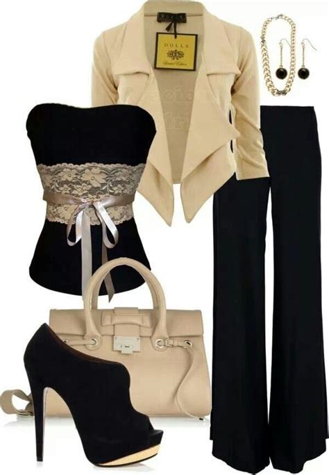 Black And Cream Idee Di Moda Di Moda Come Vestirsi