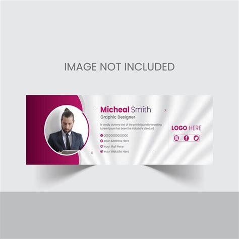 Premium Vector Free Vector Email Signature Design
