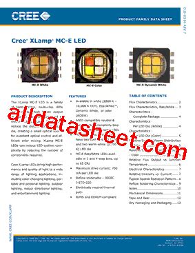 MC E Datasheet PDF Cree Inc