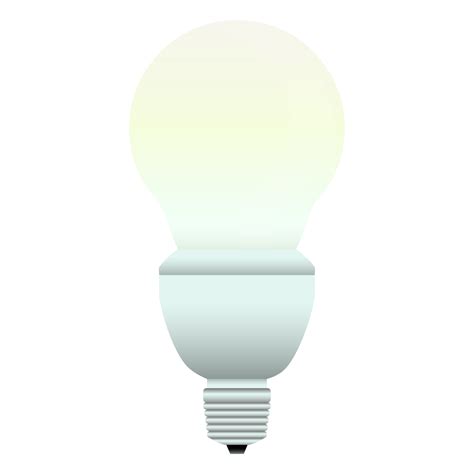Light Bulb LED In Realistic Style Incandescent And Energy Saving Colorful PNG Illustration